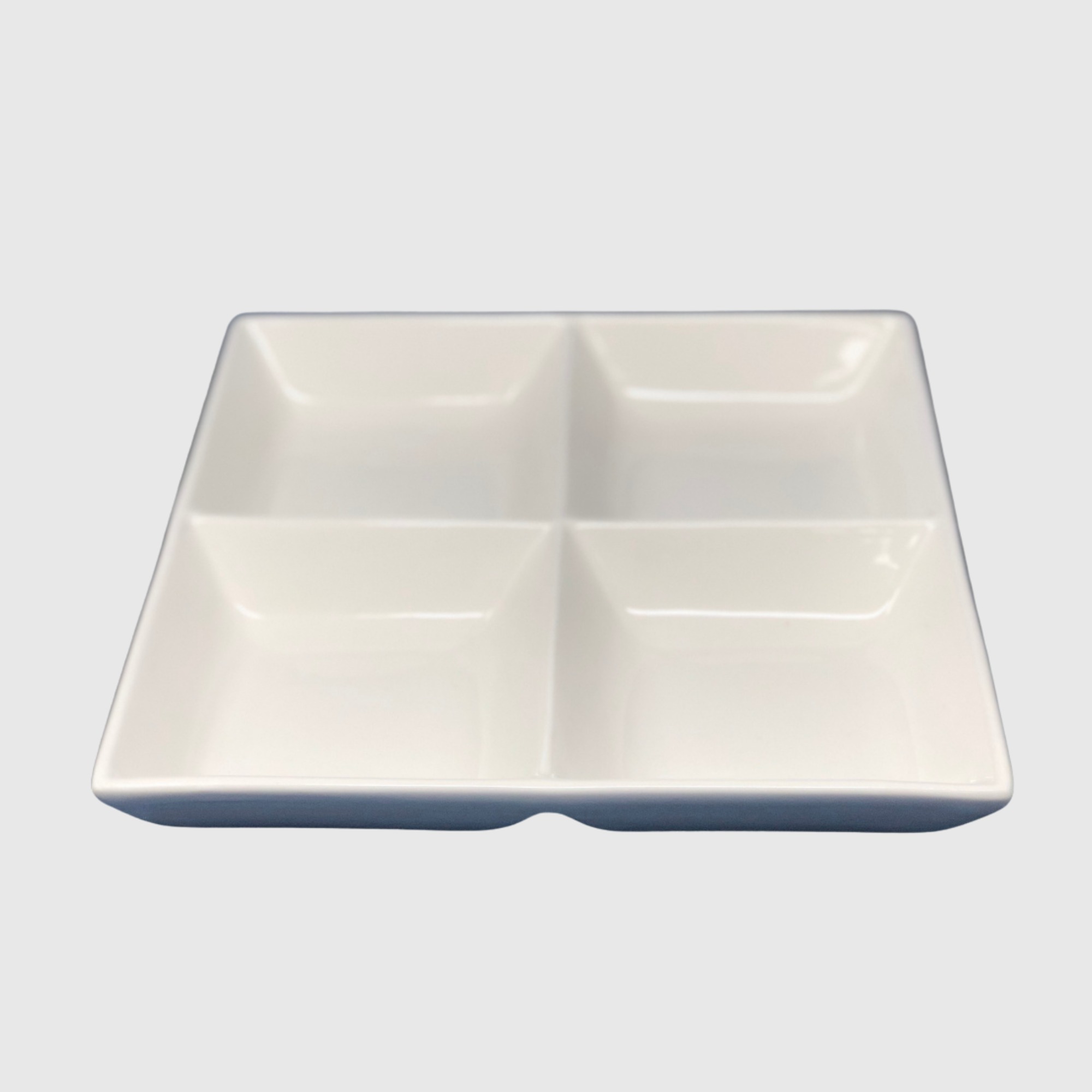 PLATO PORCELANA CUADRADO CON DIVISIONES 26CM